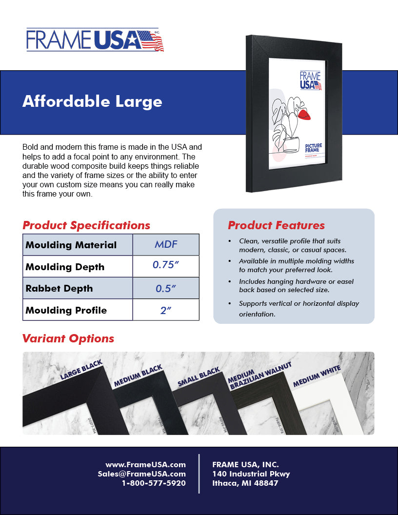 Black Picture Frames - Wood and Metal | Frame USA